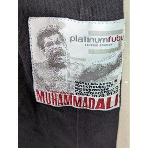 FUBU | Shirts | Vintage Platinum Fubu Muhammad Ali Punching Embroidered Graphic Tshirt Lg Black ...